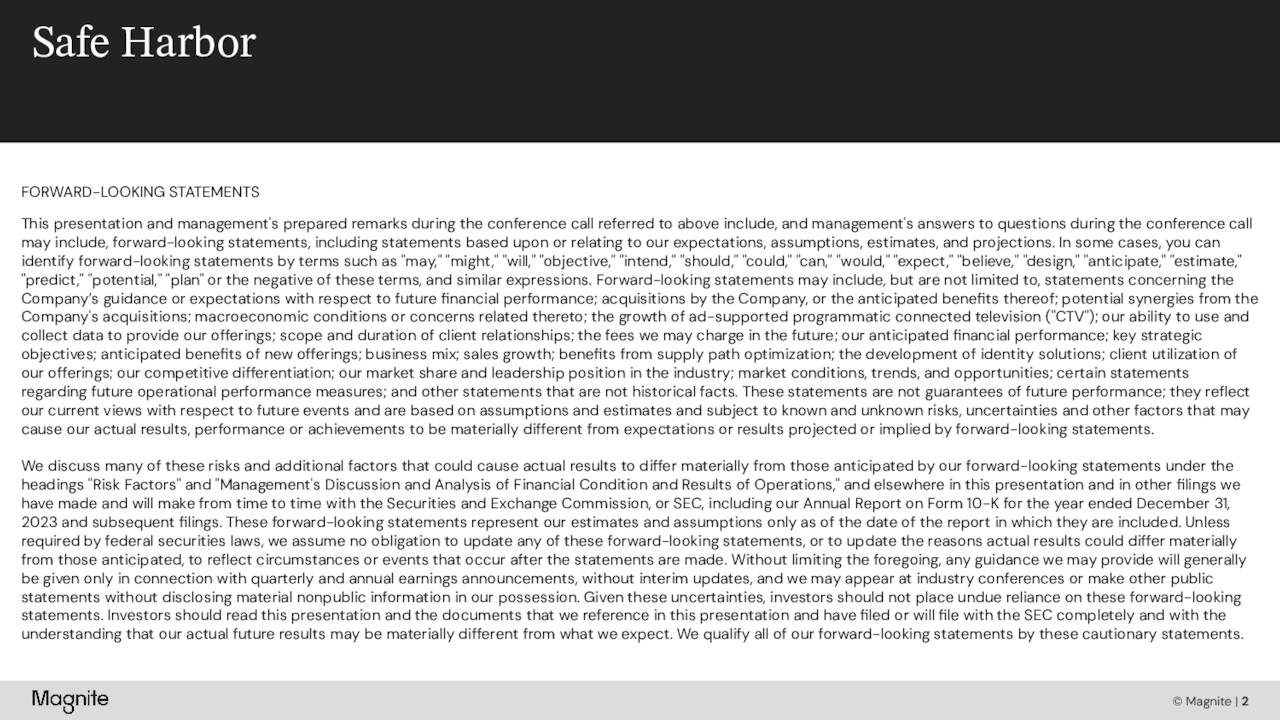 Magnite, Inc. 2024 Q1 - Results - Earnings Call Presentation (NASDAQ:MGNI) | Seeking Alpha