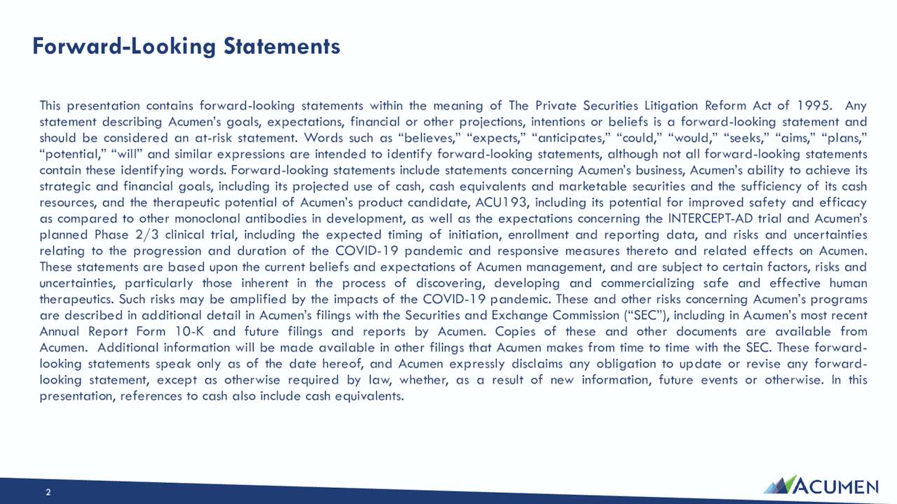 Acumen Pharmaceuticals, Inc. 2022 Q4 - Results - Earnings Call ...