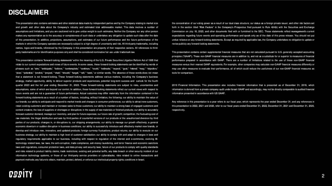 Oddity Tech Ltd. 2023 Q3 - Results - Earnings Call Presentation (NASDAQ ...