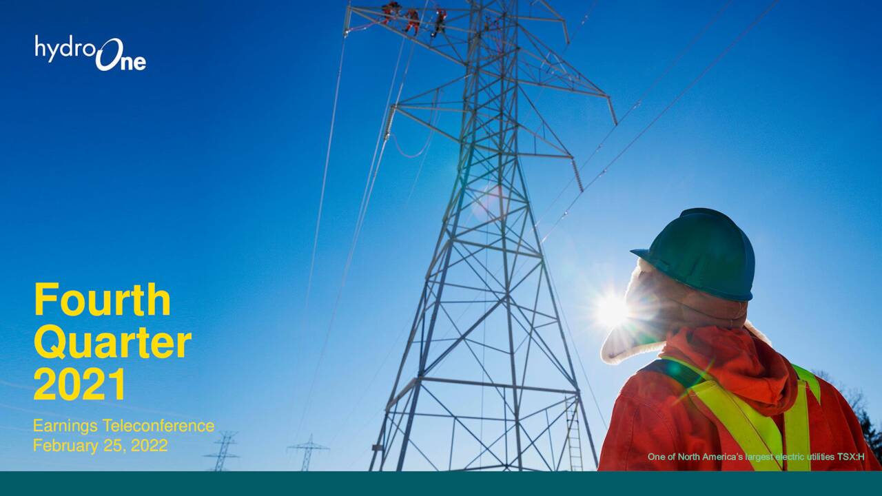 Hydro One Limited 2021 Q4 - Results - Earnings Call Presentation ...