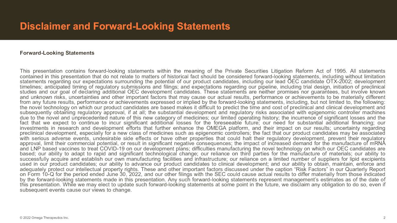 Omega Therapeutics (OMGA) Investor Presentation - Slideshow (OTCMKTS ...