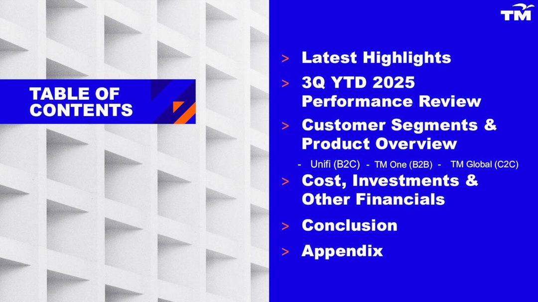 Telekom Malaysia Berhad 2025 Q3 - Results - Earnings Call Presentation ...