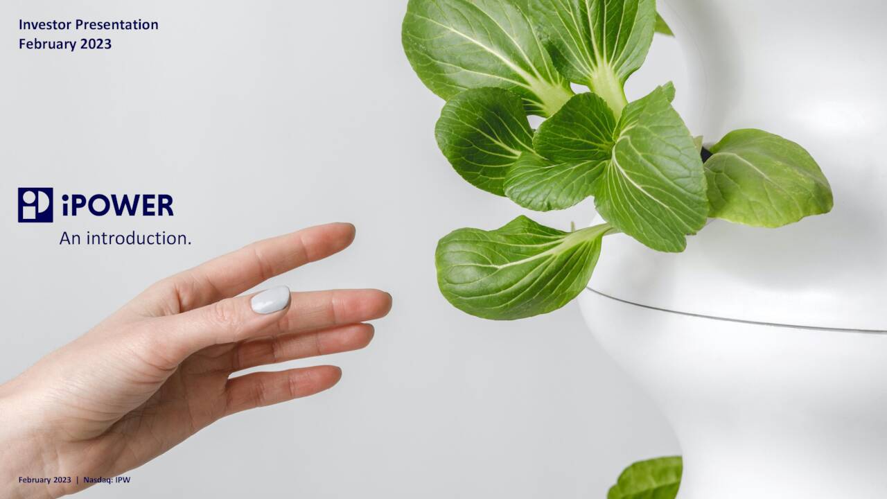 iPower (IPW) Investor Presentation - Slideshow (NASDAQ:IPW) | Seeking Alpha