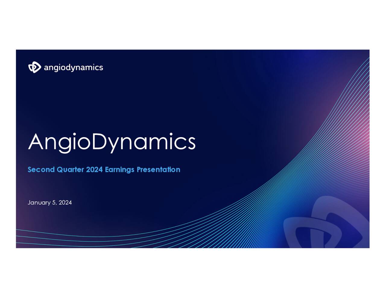AngioDynamics, Inc. 2024 Q2 - Results - Earnings Call Presentation ...
