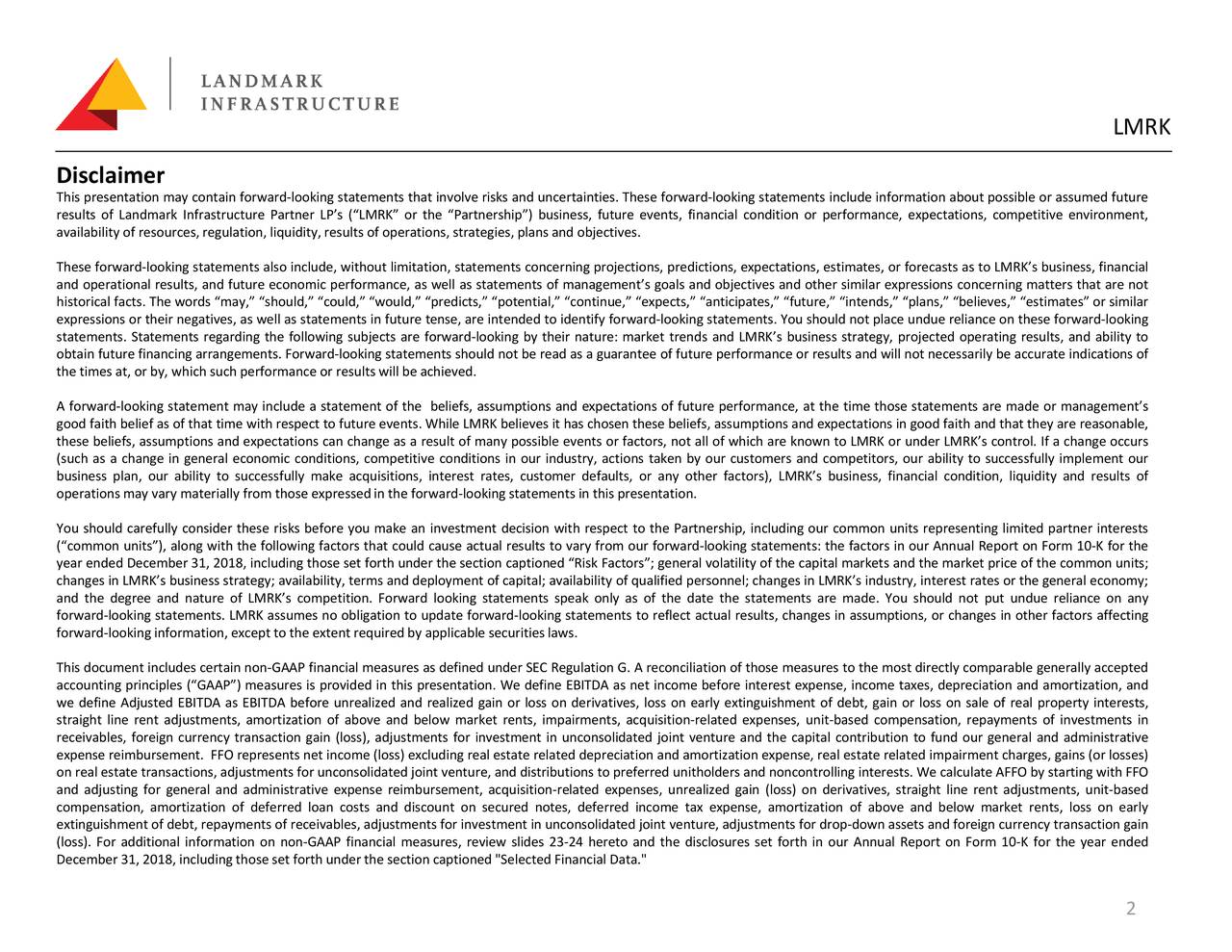 Landmark Infrastructure Partners (LMRK) Investor Presentation ...