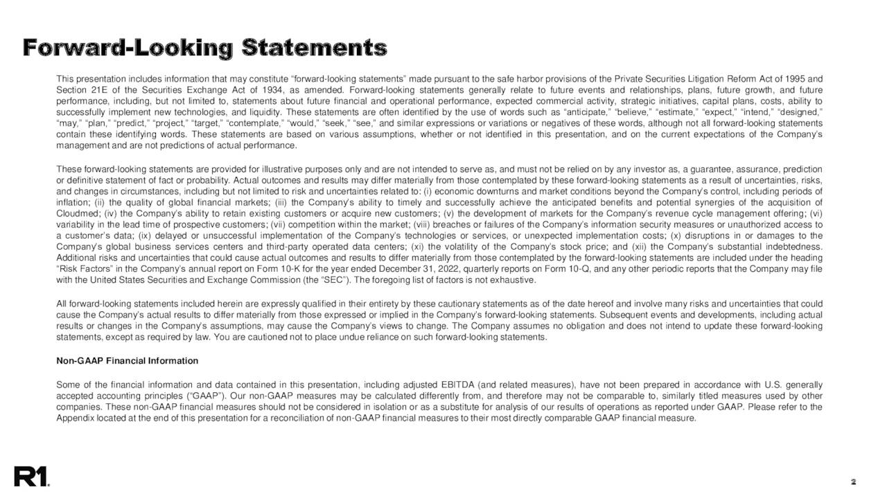 R1 RCM Inc. 2023 Q3 - Results - Earnings Call Presentation (NASDAQ:RCM-DEFUNCT-146793) | Seeking ...