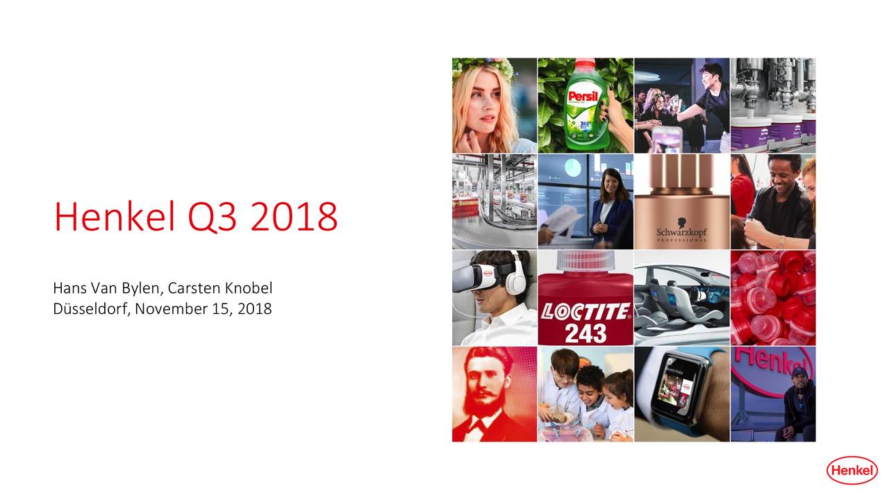 Henkel AG & Co. KGAA ADR 2018 Q3 - Results - Earnings Call Slides (OTCMKTS:HENKY) | Seeking Alpha