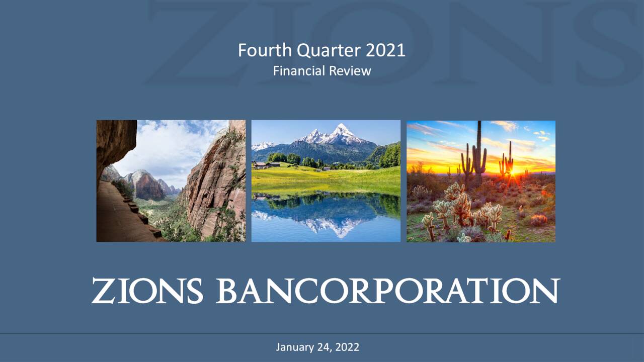 Zions Bancorporation, National Association 2021 Q1 - Results - Earnings Call Presentation ...