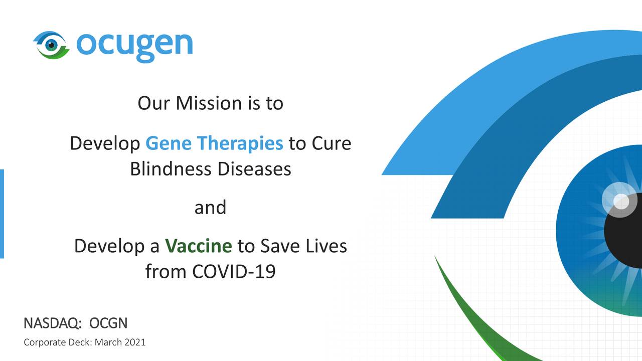Ocugen (OCGN) Investor Presentation - Slideshow (NASDAQ:OCGN) | Seeking ...