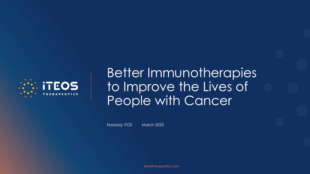 iTeos Therapeutics (ITOS) Investor Presentation - Slideshow (NASDAQ ...