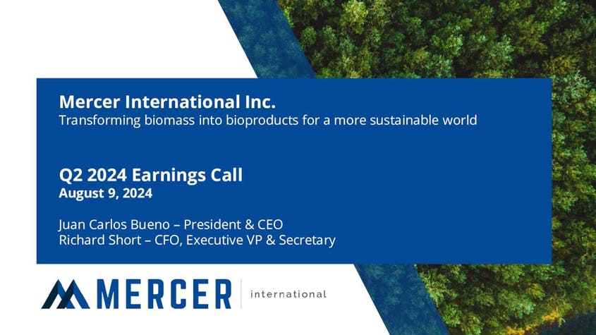 Mercer International Inc. 2024 Q2 - Results - Earnings Call ...