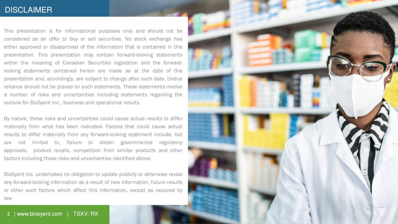 BioSyent Inc. 2022 Q3 - Results - Earnings Call Presentation (OTCMKTS ...
