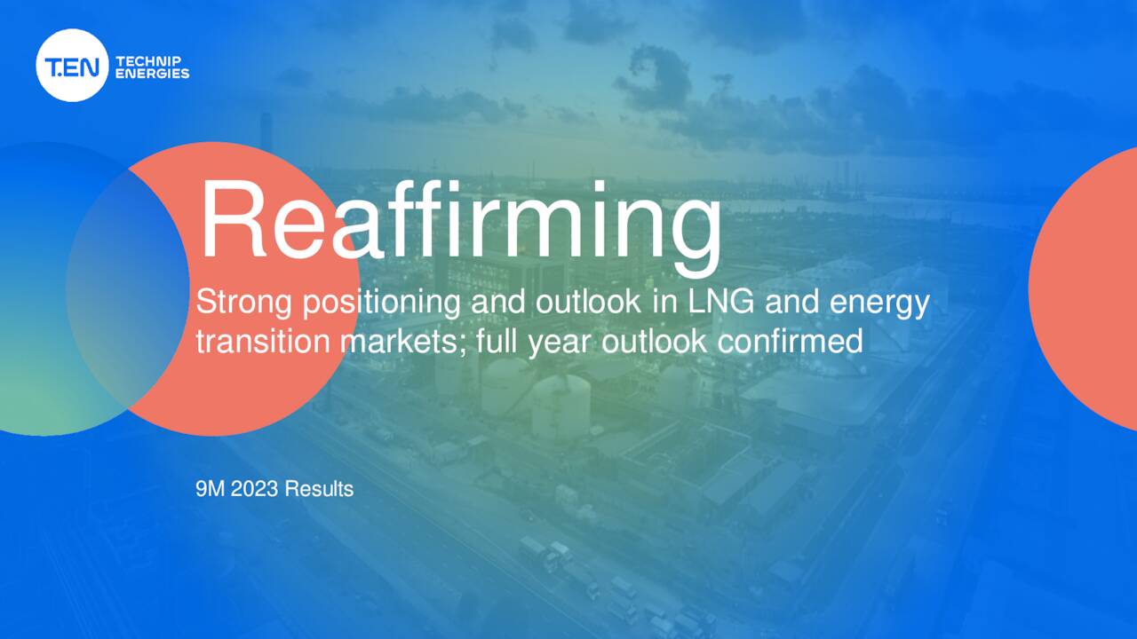 Technip Energies N.V. 2023 Q3 - Results - Earnings Call Presentation ...