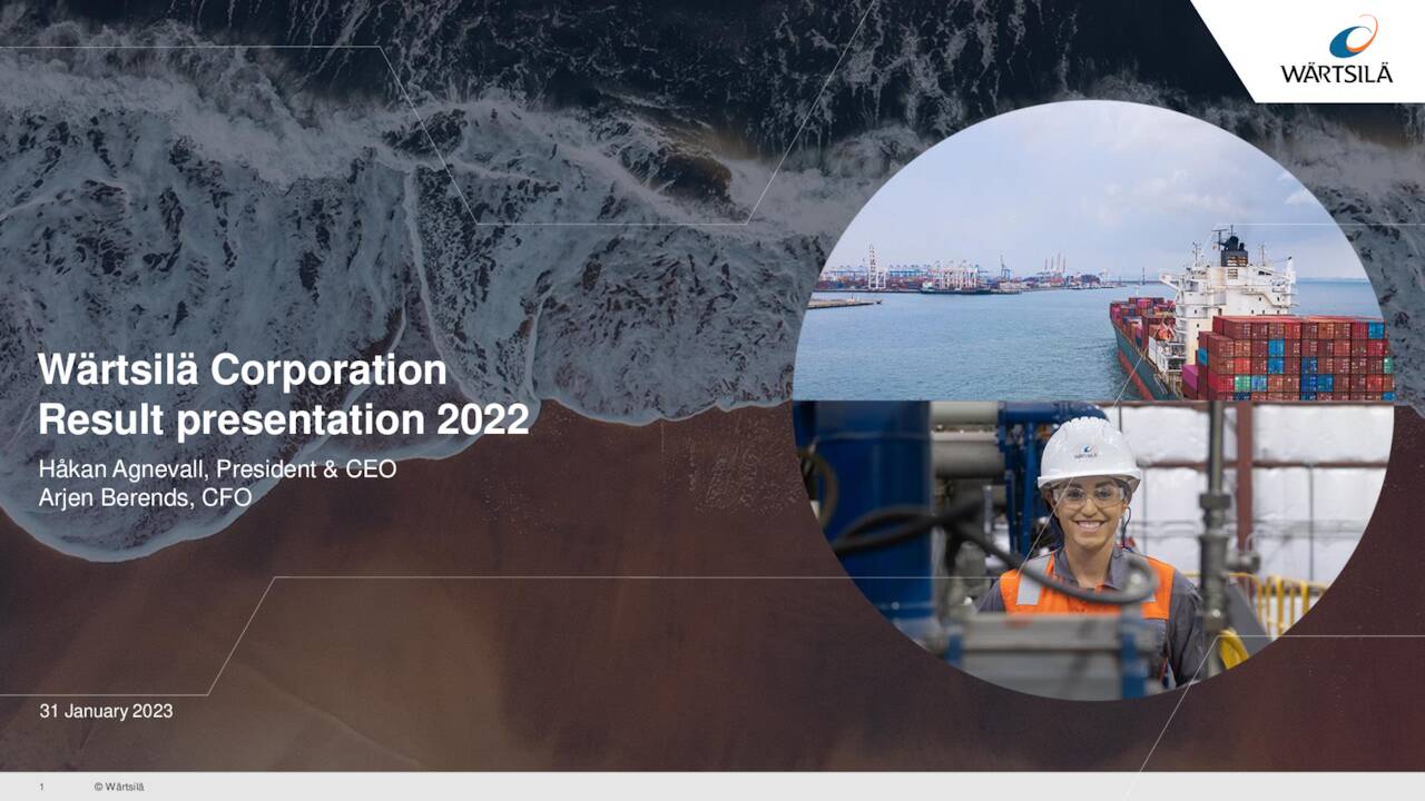 Wärtsilä Oyj Abp 2022 Q4 - Results - Earnings Call Presentation (OTCMKTS:WRTBF) | Seeking Alpha