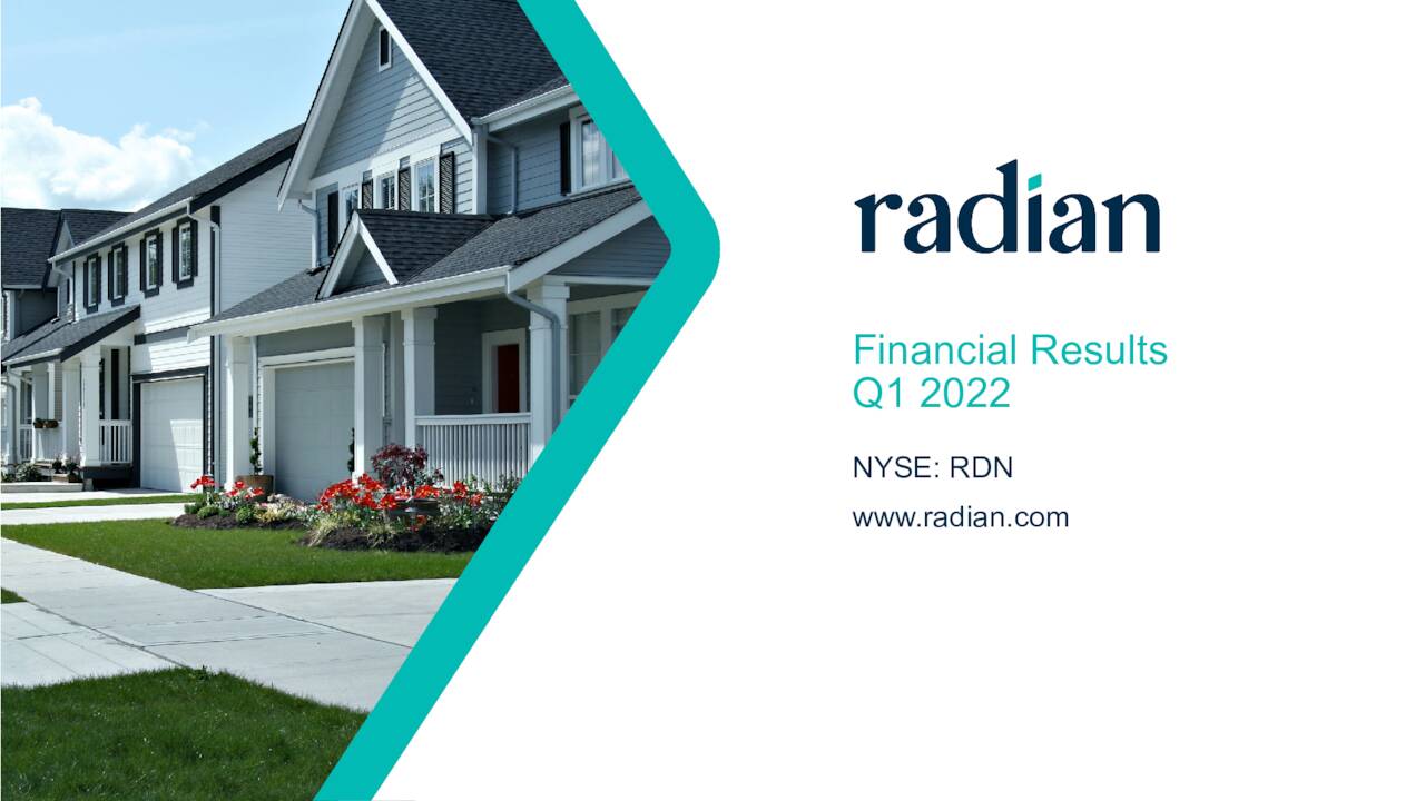 Radian Group Inc. 2022 Q1 - Results - Earnings Call Presentation (NYSE ...