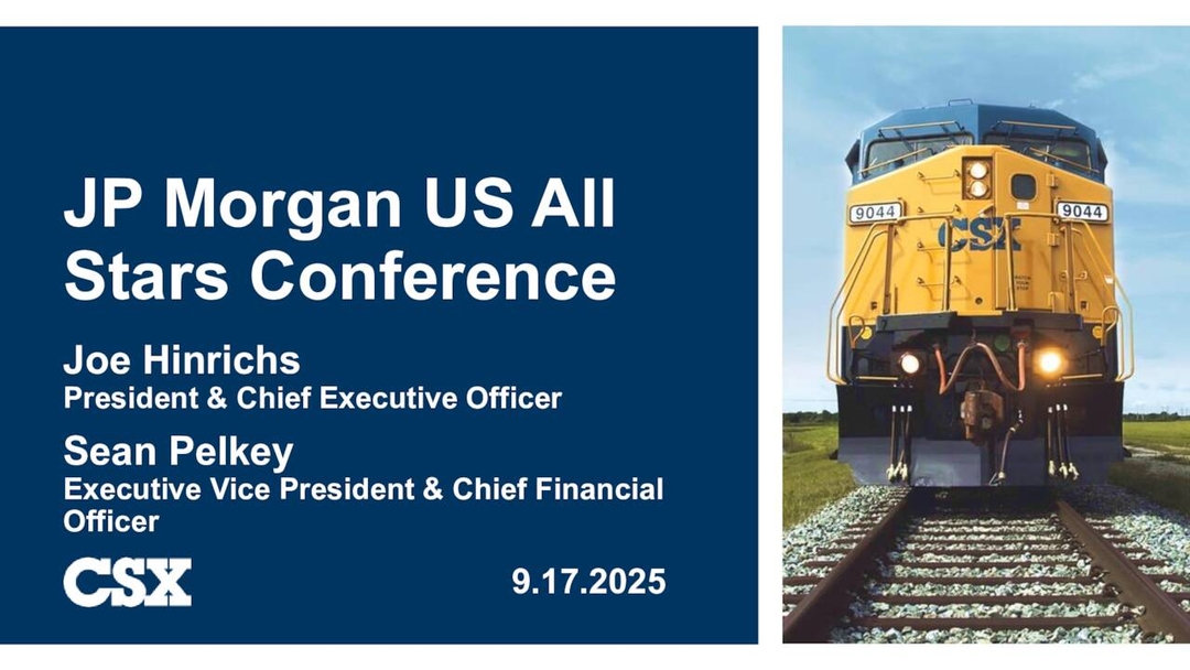 CSX Corporation (CSX) Presents at JPMorgan U.S. All Stars Conference ...