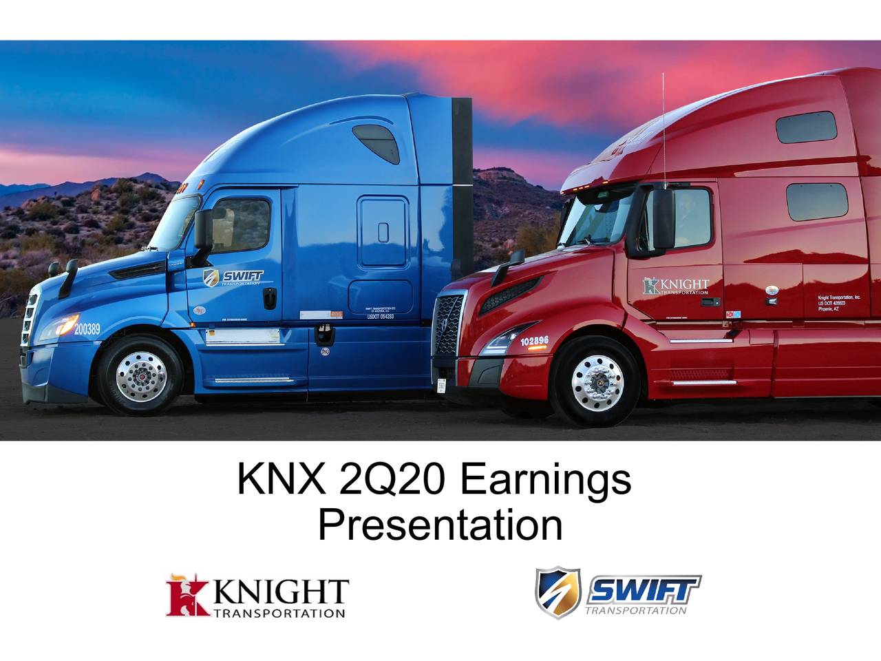 Knight-Swift Transportation Holdings Inc. 2020 Q2 - Results - Earnings ...