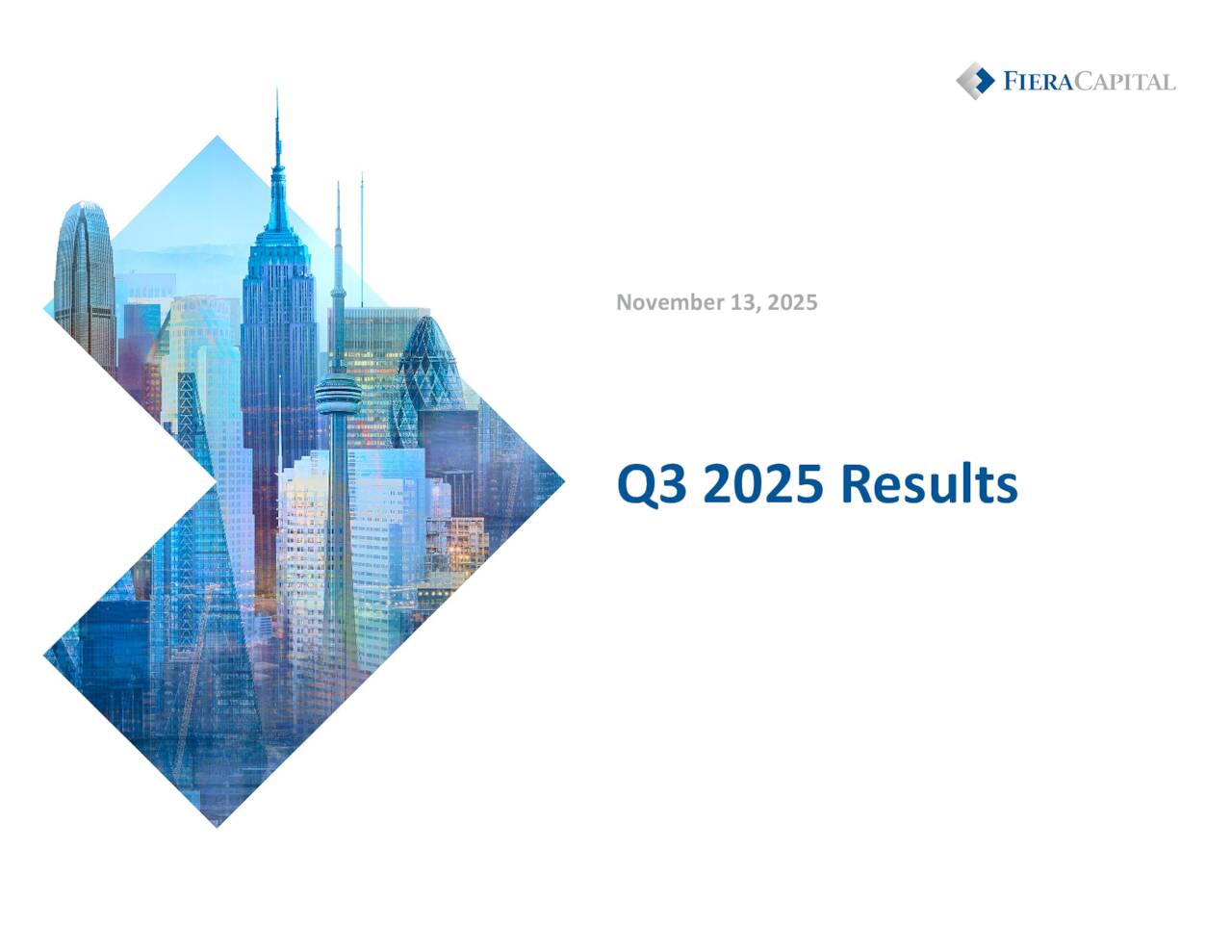 Fiera Capital Corporation 2025 Q3 - Results - Earnings Call ...