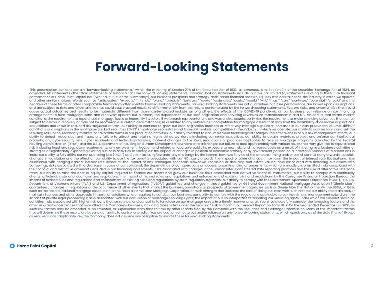 Home Point Capital Inc. 2022 Q1 - Results - Earnings Call Presentation ...