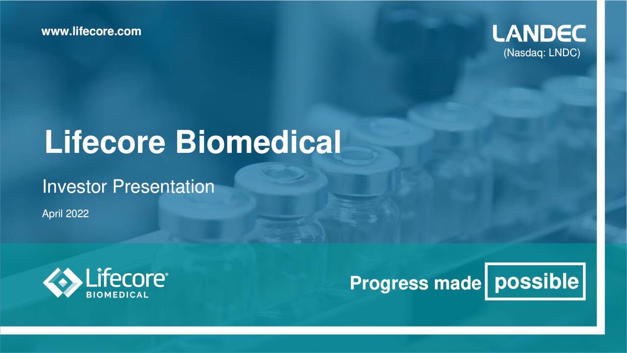Landec (LNDC) Investor Presentation - Slideshow (NASDAQ:LFCR) | Seeking ...