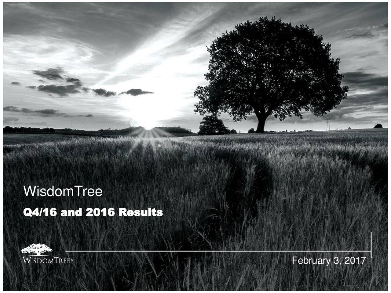 WisdomTree Investments, Inc. 2016 Q4 - Results - Earnings Call Slides ...