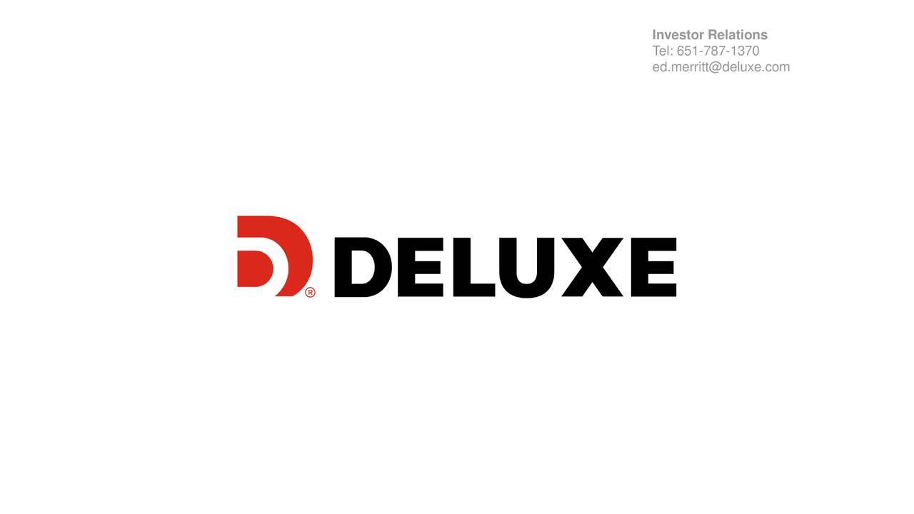 Deluxe Corporation 2019 Q4 - Results - Earnings Call Presentation (NYSE ...