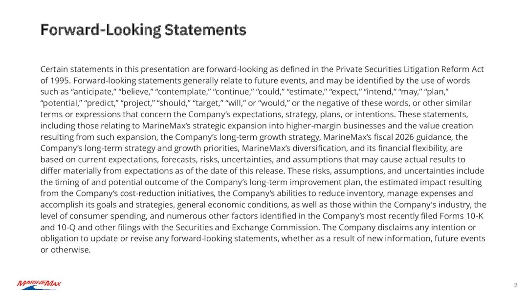 MarineMax, Inc. 2025 Q4 - Results - Earnings Call Presentation (NYSE ...