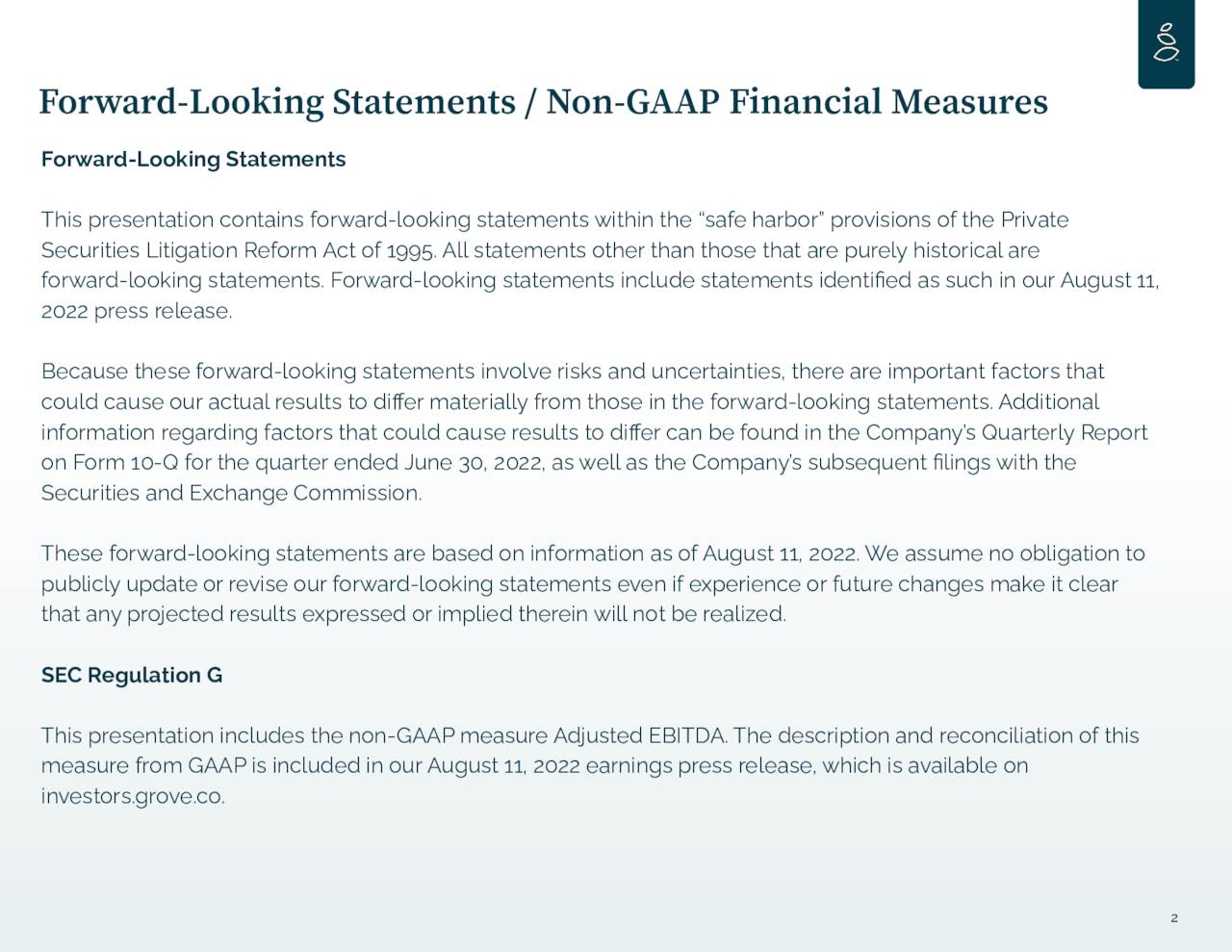 Grove Collaborative Holdings, Inc. 2022 Q2 - Results - Earnings Call ...