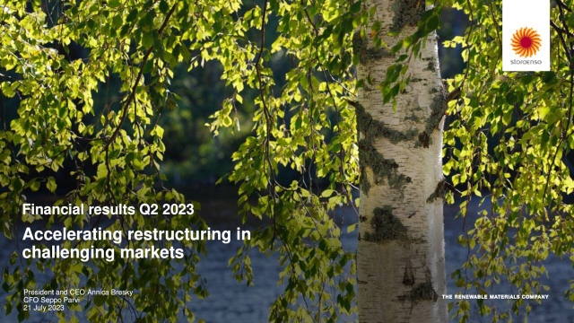Stora Enso Oyj 2023 Q2 - Results - Earnings Call Presentation (OTCMKTS:SEOJF) 2023-07-21 ...
