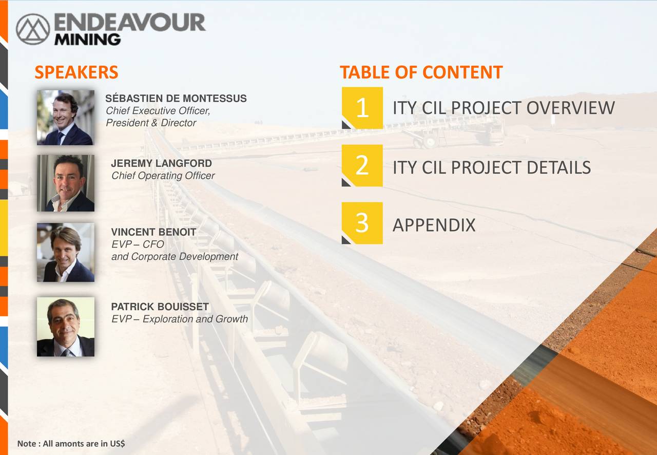 Endeavour Mining (EDVMF) Presents On ITY CIL Project (OTCMKTS:EDVMF) | Seeking Alpha