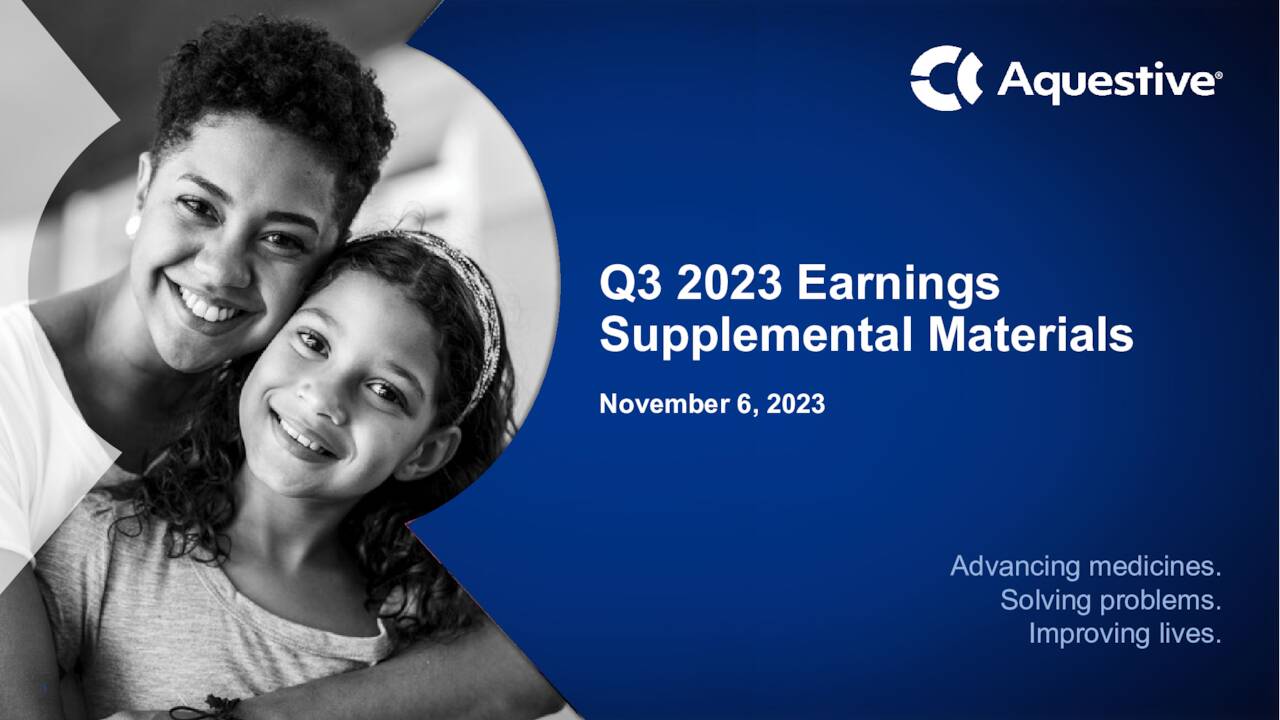 Aquestive Therapeutics, Inc. 2023 Q3 - Results - Earnings Call Presentation (NASDAQ:AQST ...
