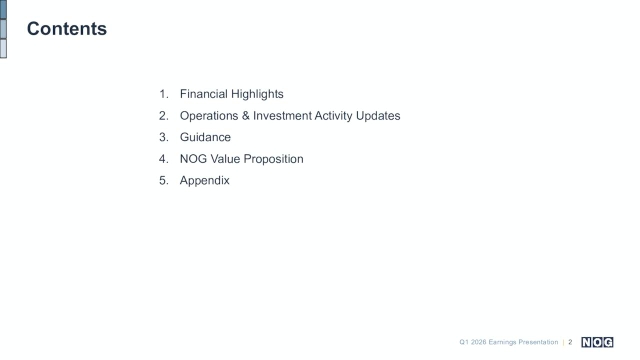 Northern Oil and Gas, Inc. 2026 Q1 - Results - Earnings Call ...