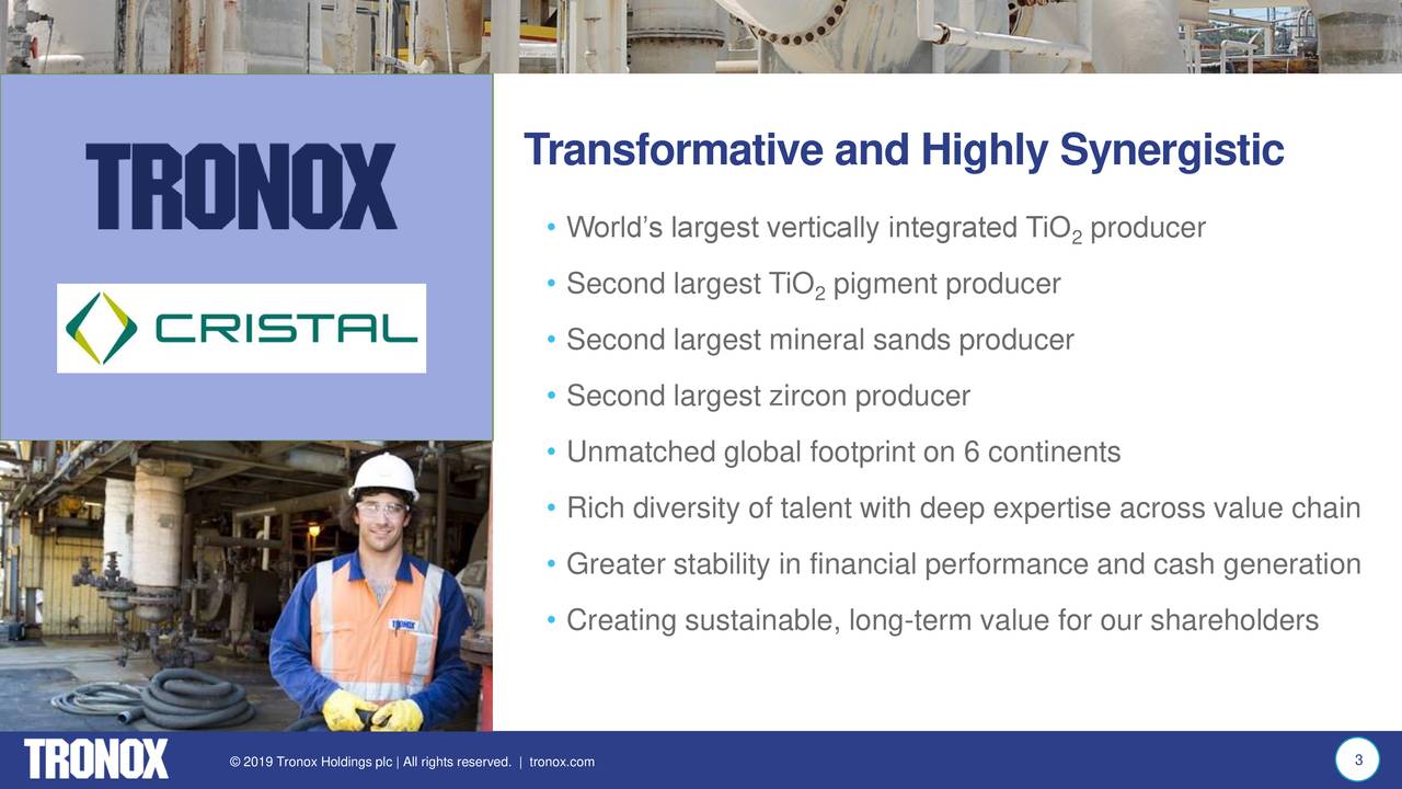 Tronox Limited (TROX) Completes Cristal TiO2 Acquisition (Transcript ...