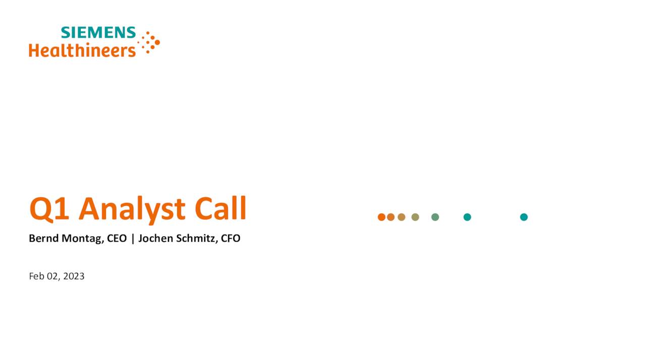 Siemens Healthineers AG 2023 Q1 - Results - Earnings Call Presentation (OTCMKTS:SEMHF) | Seeking ...