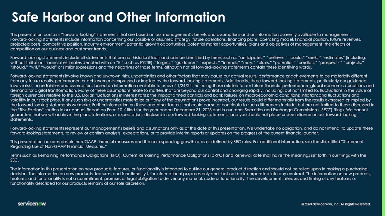 ServiceNow, Inc. 2023 Q4 - Results - Earnings Call Presentation (NYSE:NOW) | Seeking Alpha