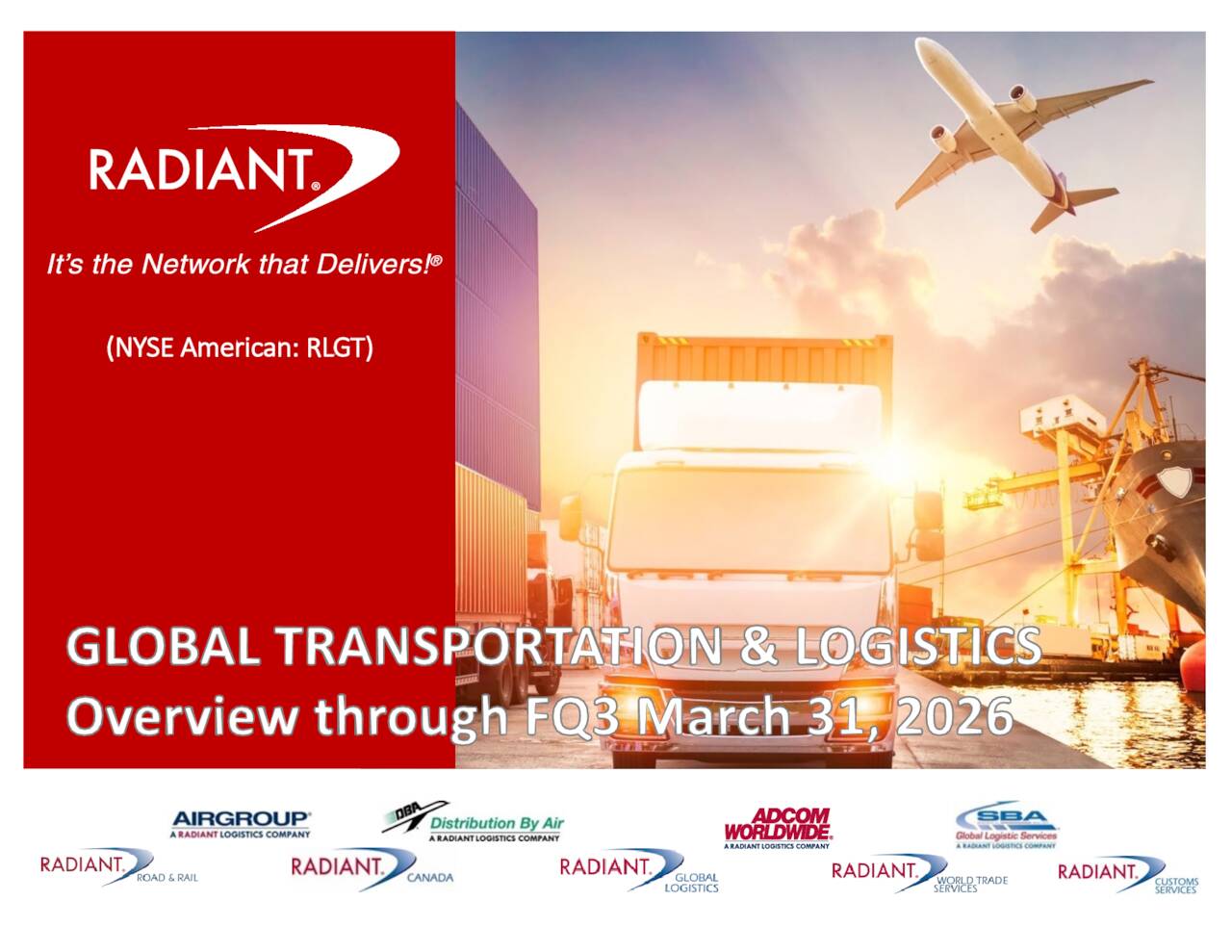 Radiant Logistics, Inc. 2026 Q3 - Results - Earnings Call Presentation ...