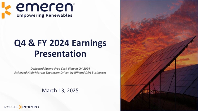 Emeren Group Ltd 2024 Q4 - Results - Earnings Call Presentation (NYSE ...