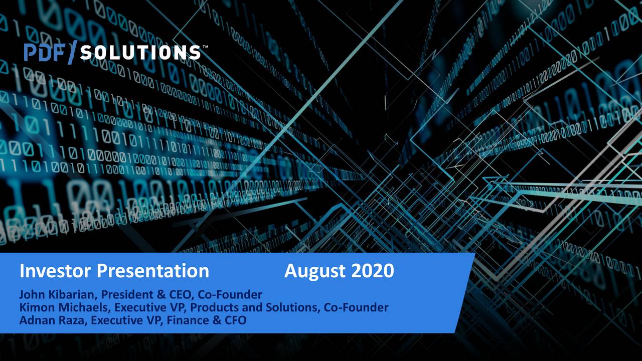 PDF Solutions, Inc. 2020 Q3 - Results - Earnings Call Presentation ...