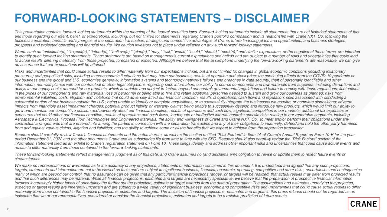 Crane Company 2023 Q1 - Results - Earnings Call Presentation (NYSE:CR ...