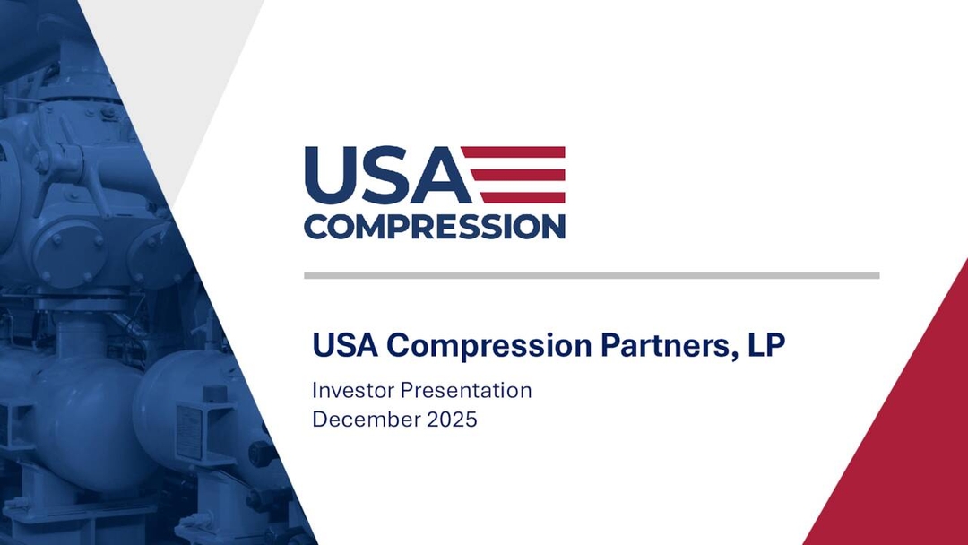 USA Compression Partners, LP Common Units (USAC) Presents at Mizuho ...