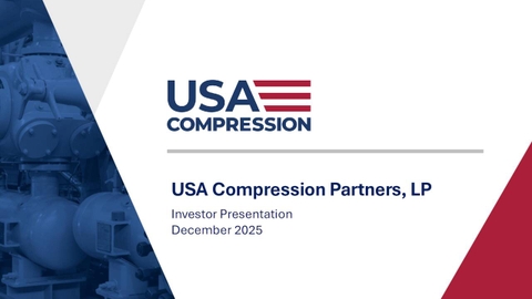 USA Compression Partners, LP Common Units (USAC) Presents at Mizuho ...