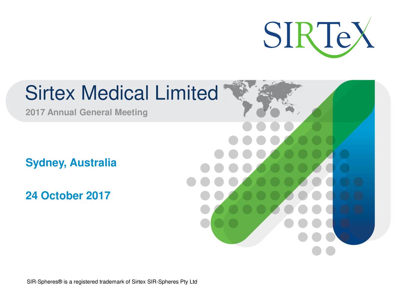 Sirtex Medical (SRXTY) Investor Presentation - Slideshow (OTCMKTS:SRXTY ...