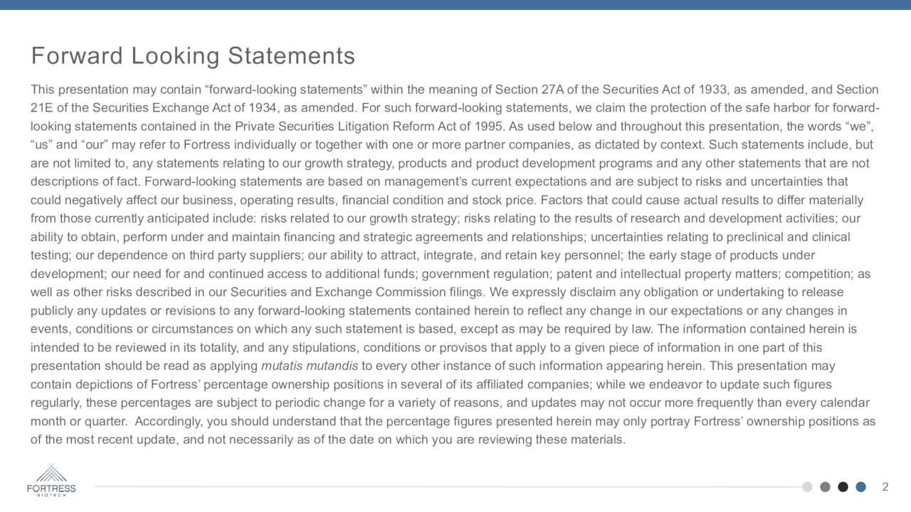 Fortress Biotech (FBIO) Investor Presentation - Slideshow (NASDAQ:FBIO ...