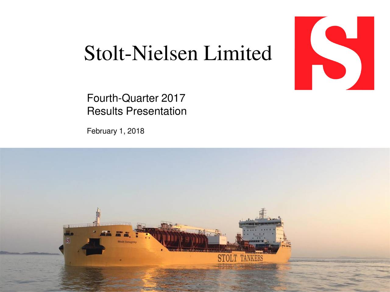 Stolt-Nielsen Ltd 2017 Q4 - Results - Earnings Call Slides (OTCMKTS ...