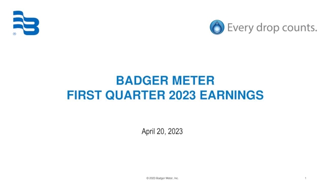 Badger Meter, Inc. 2023 Q1 - Results - Earnings Call Presentation (NYSE ...