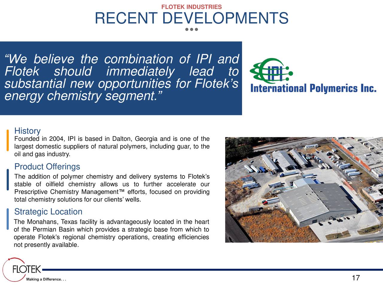 Flotek Industries, Inc. 2016 Q3 - Results - Earnings Call Slides - Flotek Industries, Inc. (NYSE ...