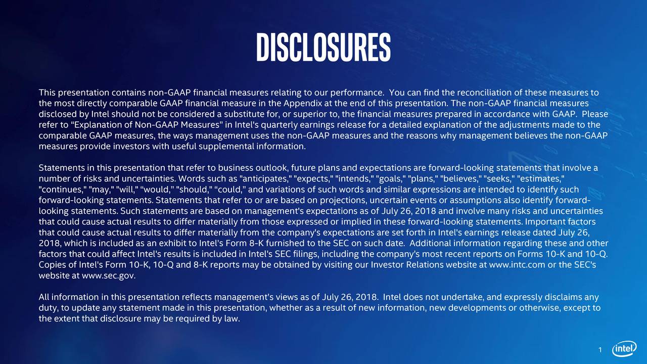 Intel Corporation 2018 Q2 - Results - Earnings Call Slides (NASDAQ:INTC) | Seeking Alpha