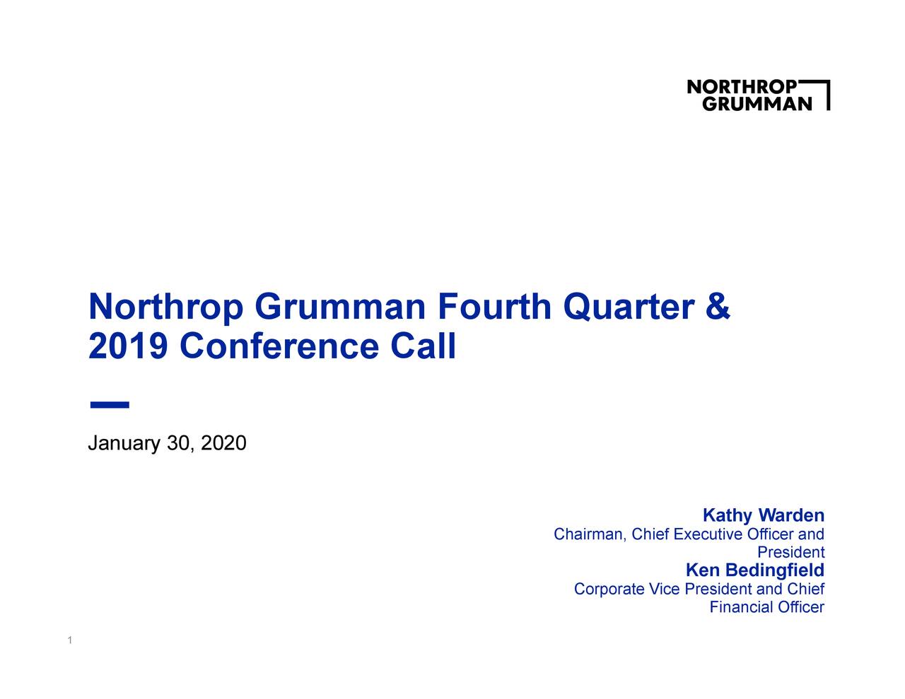 Northrop Grumman Corporation 2019 Q4 - Results - Earnings Call Presentation (NYSE:NOC) | Seeking ...