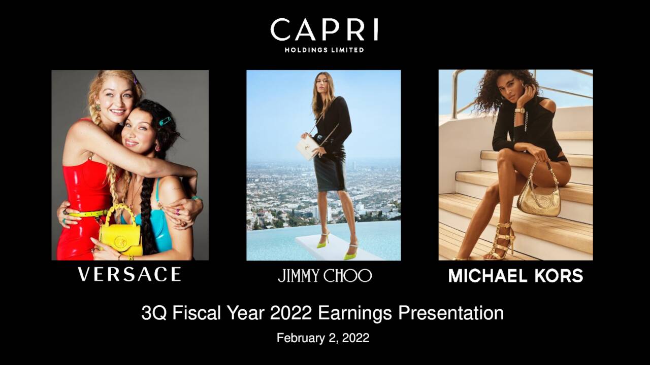 Capri Holdings Limited 2022 Q3 - Results - Earnings Call Presentation ...