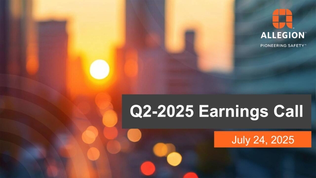 Allegion plc 2025 Q2 - Results - Earnings Call Presentation (NYSE:ALLE ...